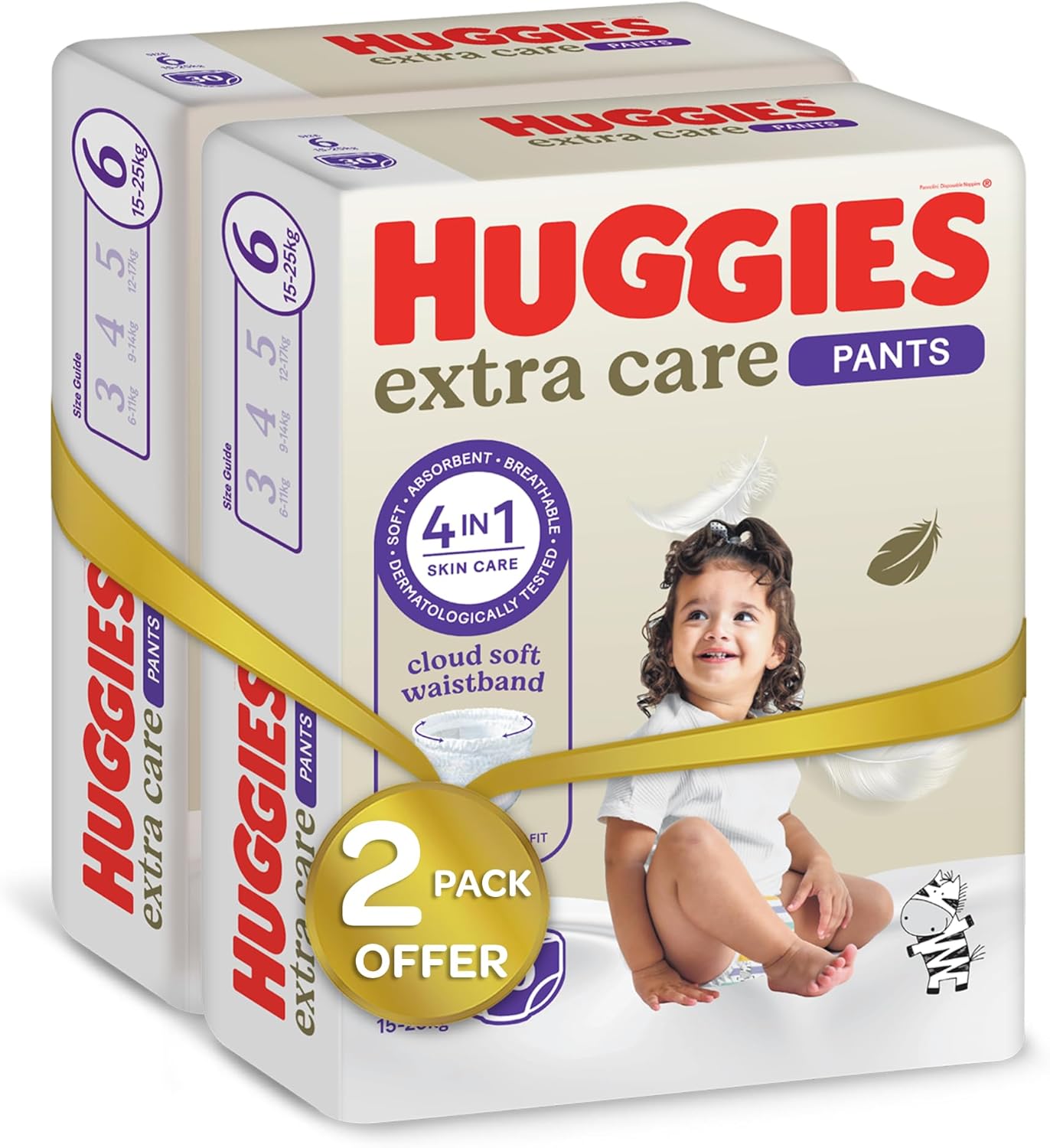 Huggies, Extra Care Culottes, Size 6, 15-25 kg, Mega Packs, 60 Diaper ...