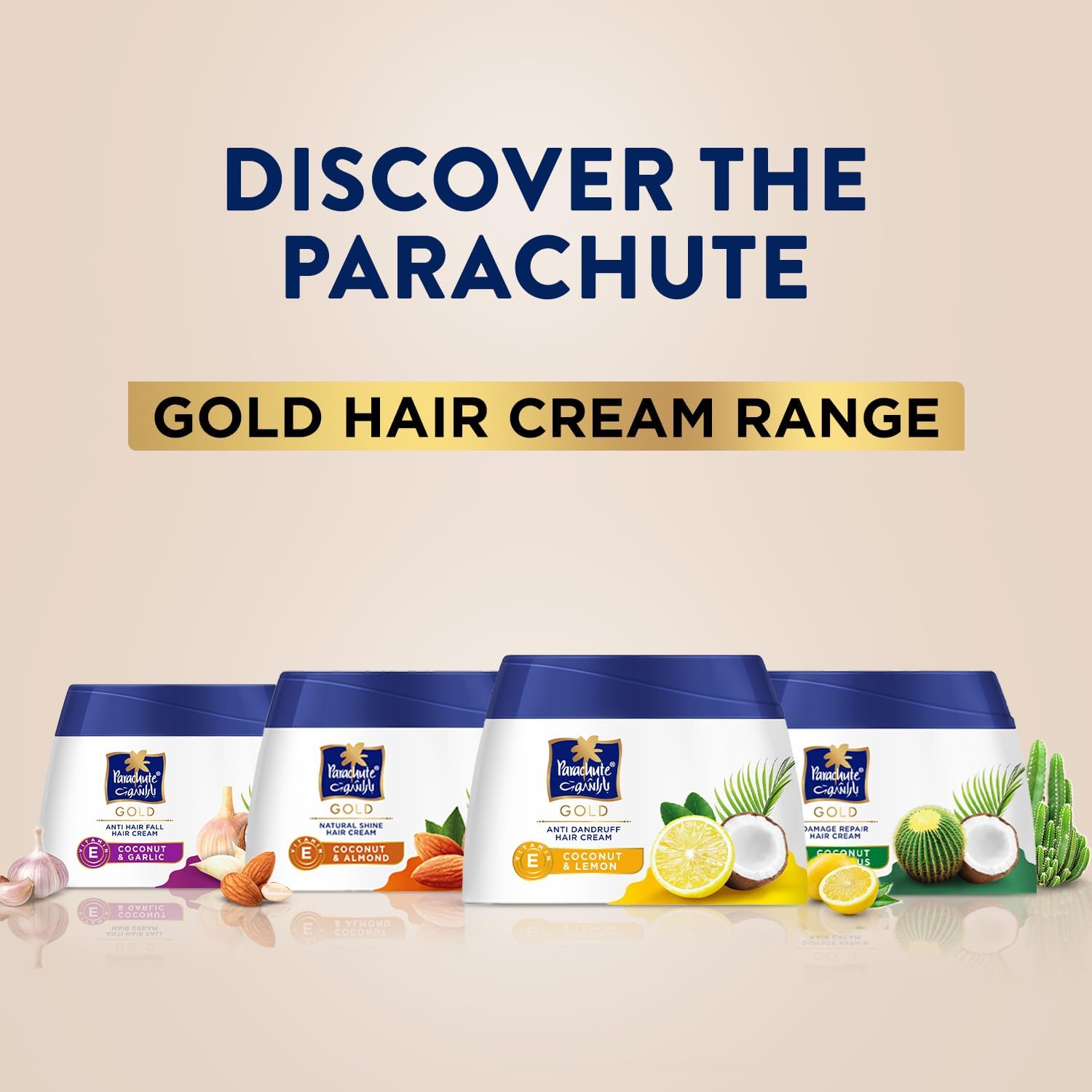 Parachute Gold Damage Repair Hair Cream with Cactus & Coconut | For ...
